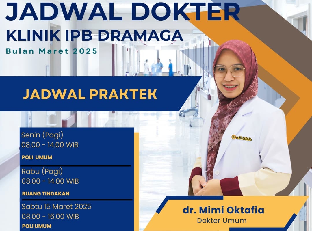 JADWAL POLI UMUM KLINIK IPB DRAMAGA - Unit Kesehatan